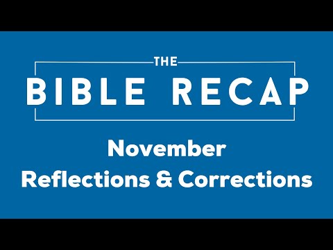 November Corrections & Reflections
