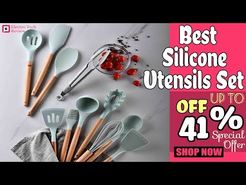 Silicone Cooking Utensils Set | Best Wooden Handle Cooking Tools 2020