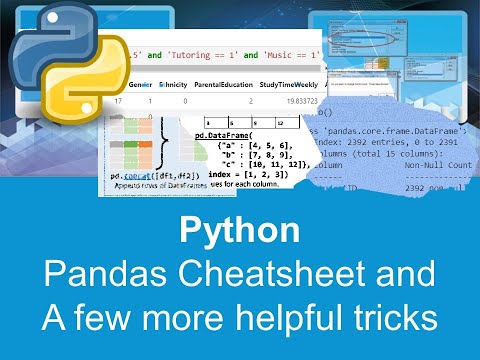 Python - Pandas Cheat Sheet And More Helpful Tricks