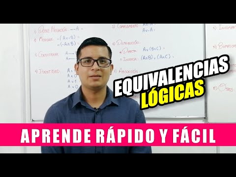 EQUIVALENCIAS LÓGICAS / APRENDERÁS FÁCIL Y RÁPIDO