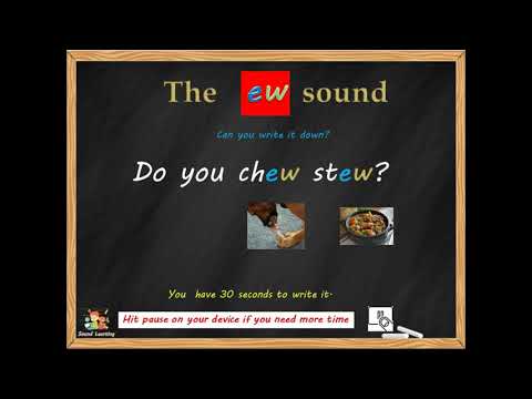 EW Digraph writing decodable sentences with the EW words.