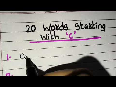 20 Words Starting with "C"| Words Starting with letter ' c' | C Starting Words