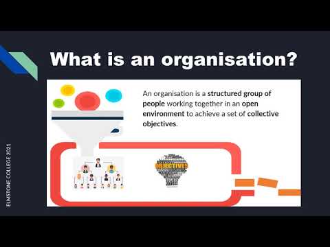 What is an organisation?