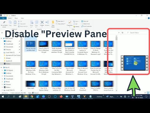 How To Disable "Preview Pane" In File Explorer In Windows 10 || Remove Preview Pane In Windows 10
