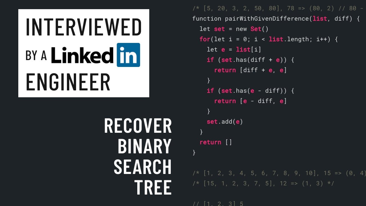 JavaScript interview with a LinkedIn engineer: Two sum