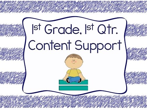 Introduction to First Grade Math Support - 1st Quarter