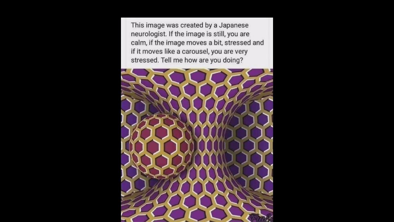 An illusion image that can tests you are stressed or not... #everyminute #health