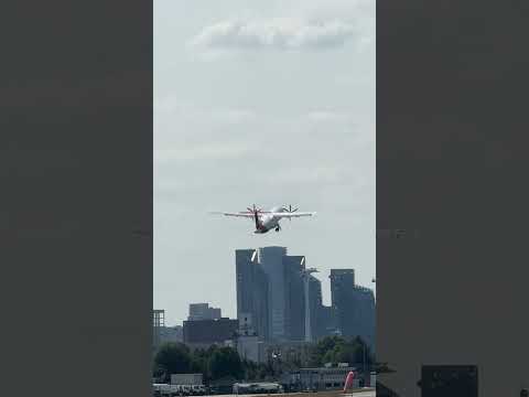 Aurigny Air Services ATR 72 Takeoff from London City Airport (EGLC) | GR407 | 16 June 2025 #aviation