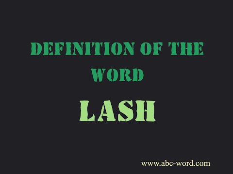 Definition of the word "Lash"