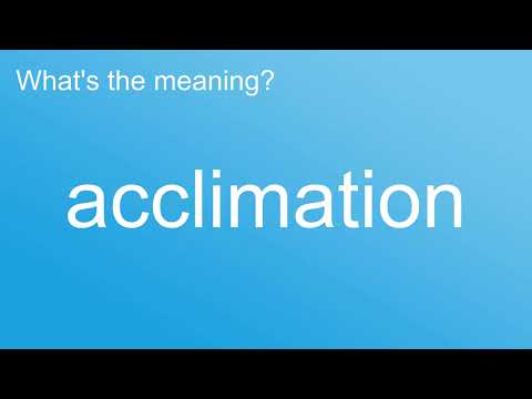 What's the meaning of "Acclimation", How to pronounce? #meaning #pronunciation #Dictionary