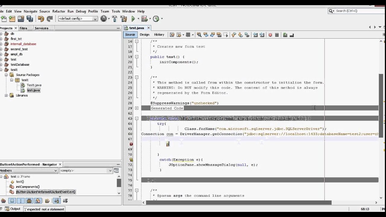 Connection Netbeans with SQLserver Best way