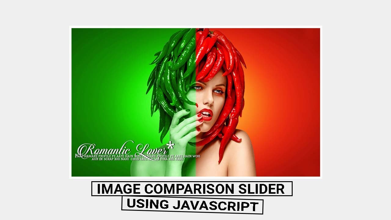 Awesome Image Comparison Slider Using Html5 & Css3 & JavaScript