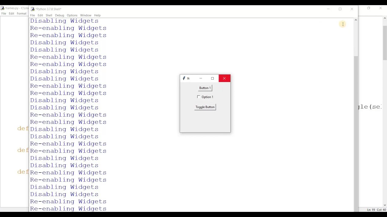How to Disable Children Widgets in a Frame - Tkinter Python