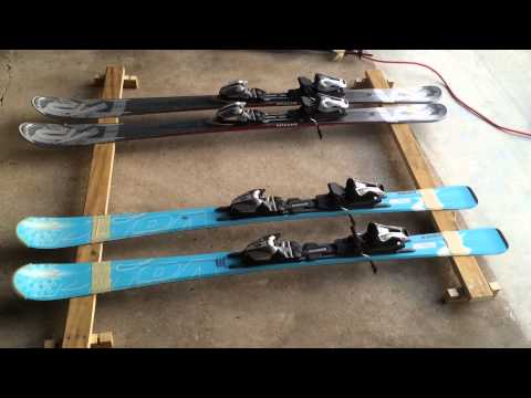 Homemade car roof ski rack from existing roof rails--cheap and ghetto (Honda Odyssey minivan)