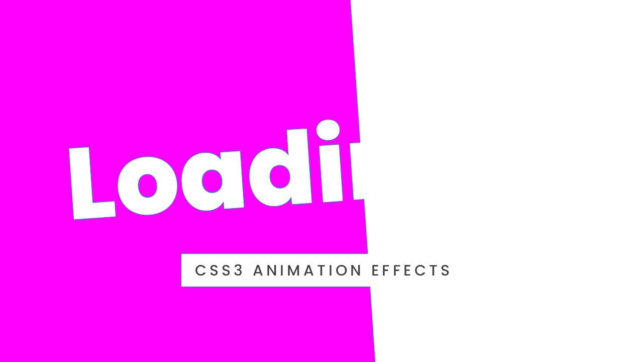 CSS Fullscreen Loading Page Animation Effects | Online Design
