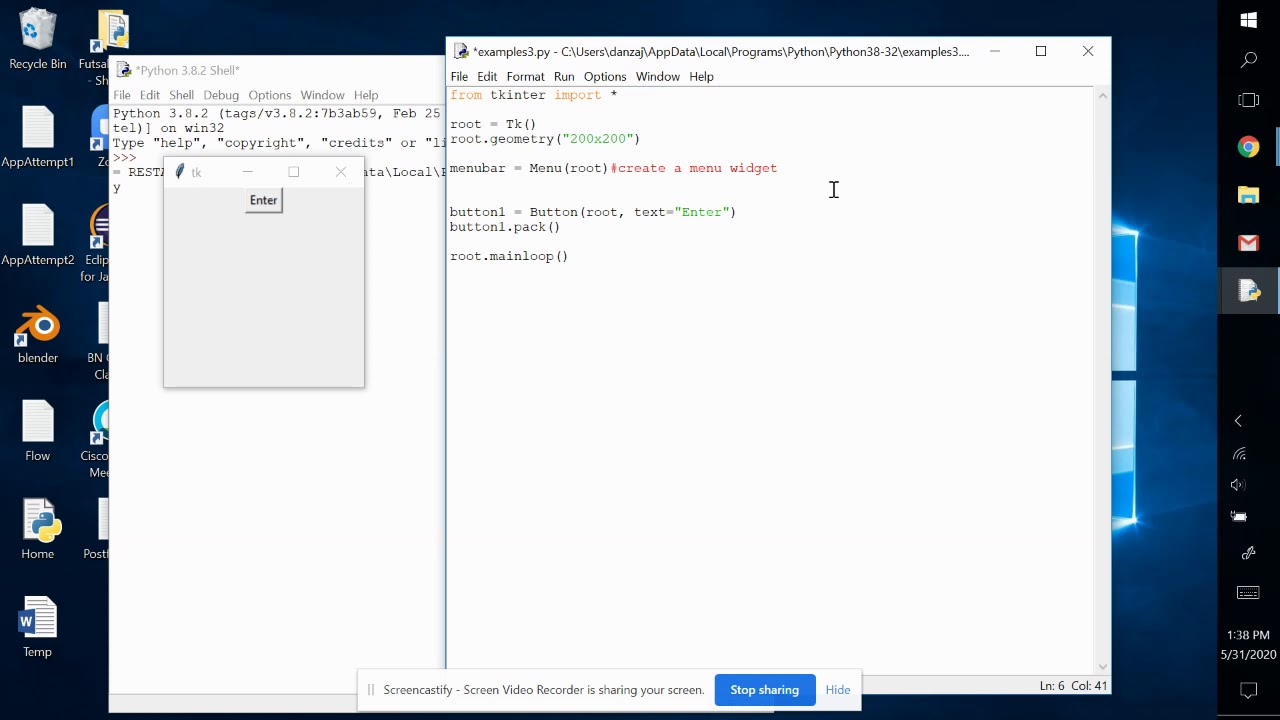 How To Create A Menu Widget | Python GUI Apps With Tkinter