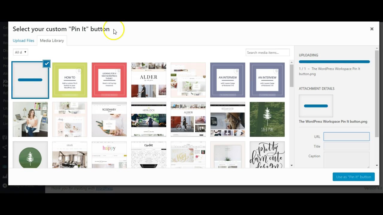 How to add a custom Pin It button to y