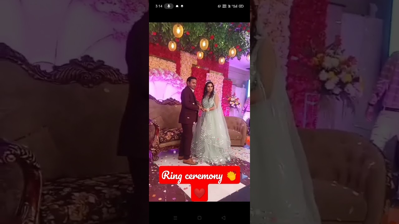 Ring ceremony 💞new couple💐#HRD Live //    @arushka2996!#celebrationsshorts#viralceremony