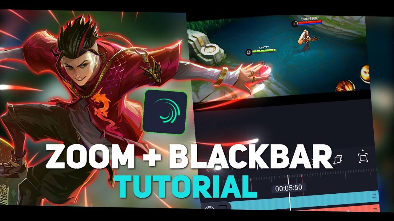 ZOOM + BLACKBAR TUTORIAL - Alightmotion | Mobile Legends