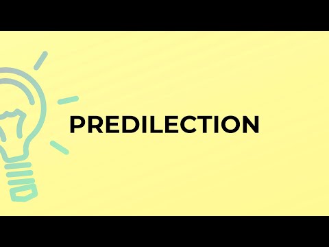 What is the meaning of the word PREDILECTION?