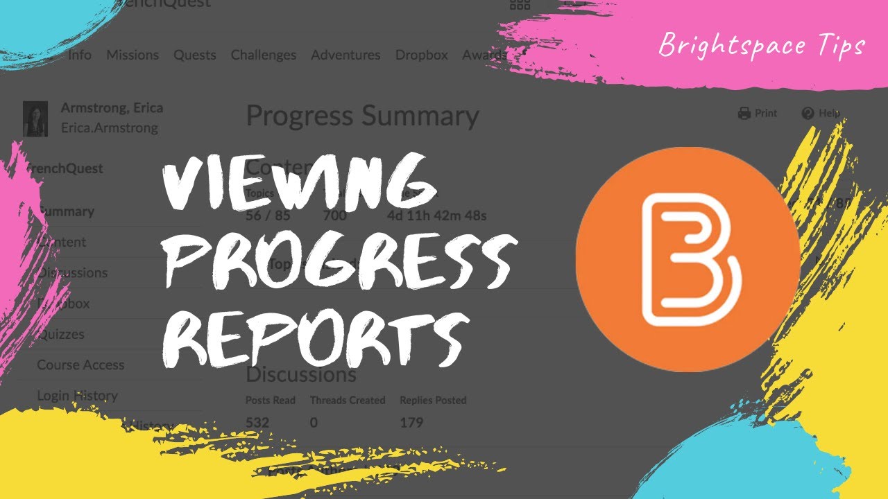 Assessment: Progress Reports in Brightspace