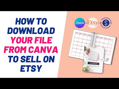 How to Save, or Download File from Canva into PDF For Free To Sell On Etsy