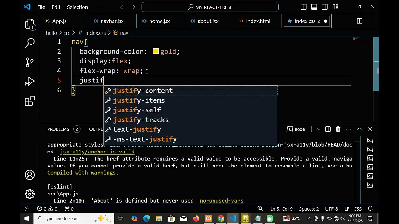NAVBAR IN REACT COMPONENTS