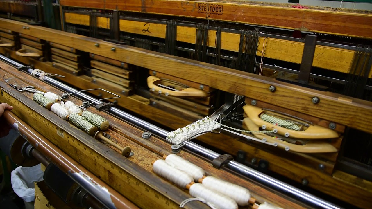 Old world loom in action