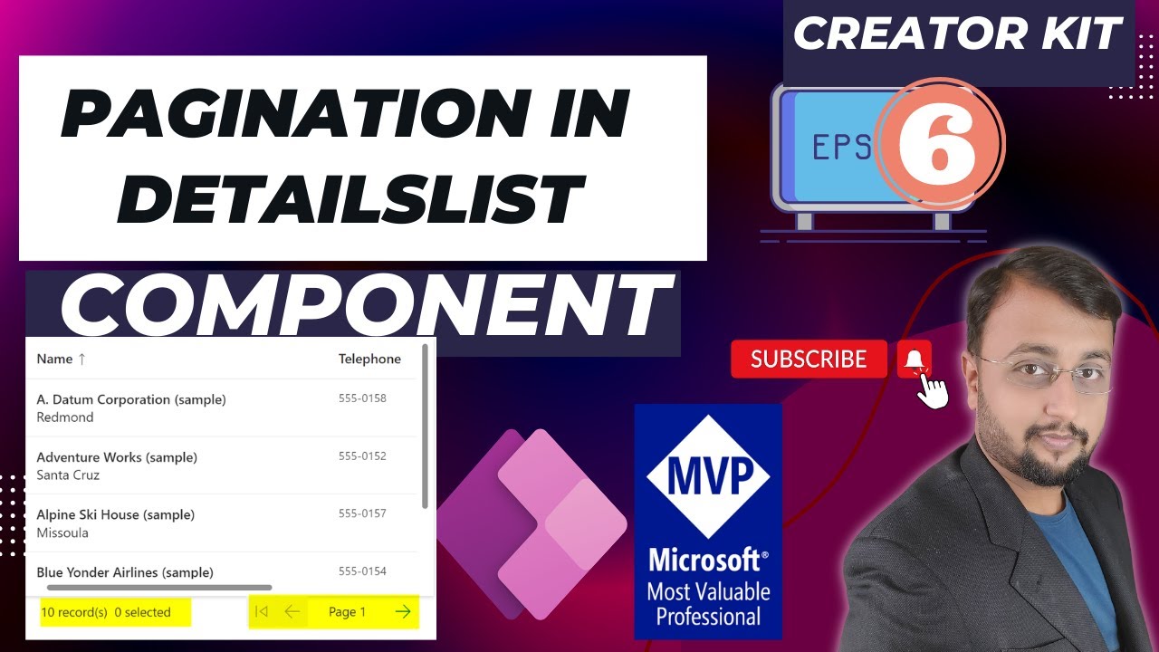 Power Apps: Fluent UI Details List Pagination with Creator Kit