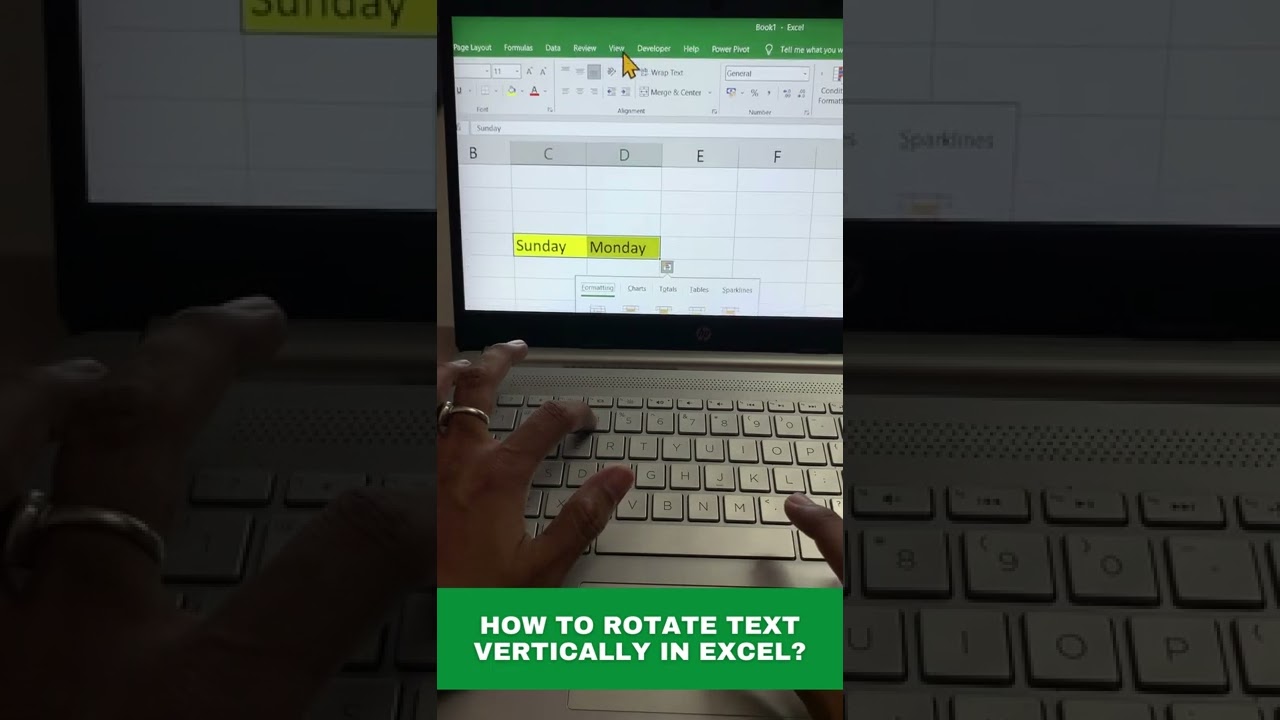 how to rotate text vertically in excel?