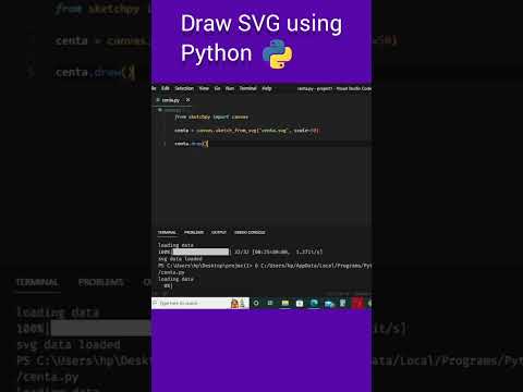 Python SVG Drawing | Centa Claus Drawing #shorts