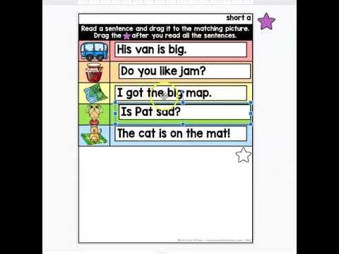 Decodable sentence matching (CVC edition)