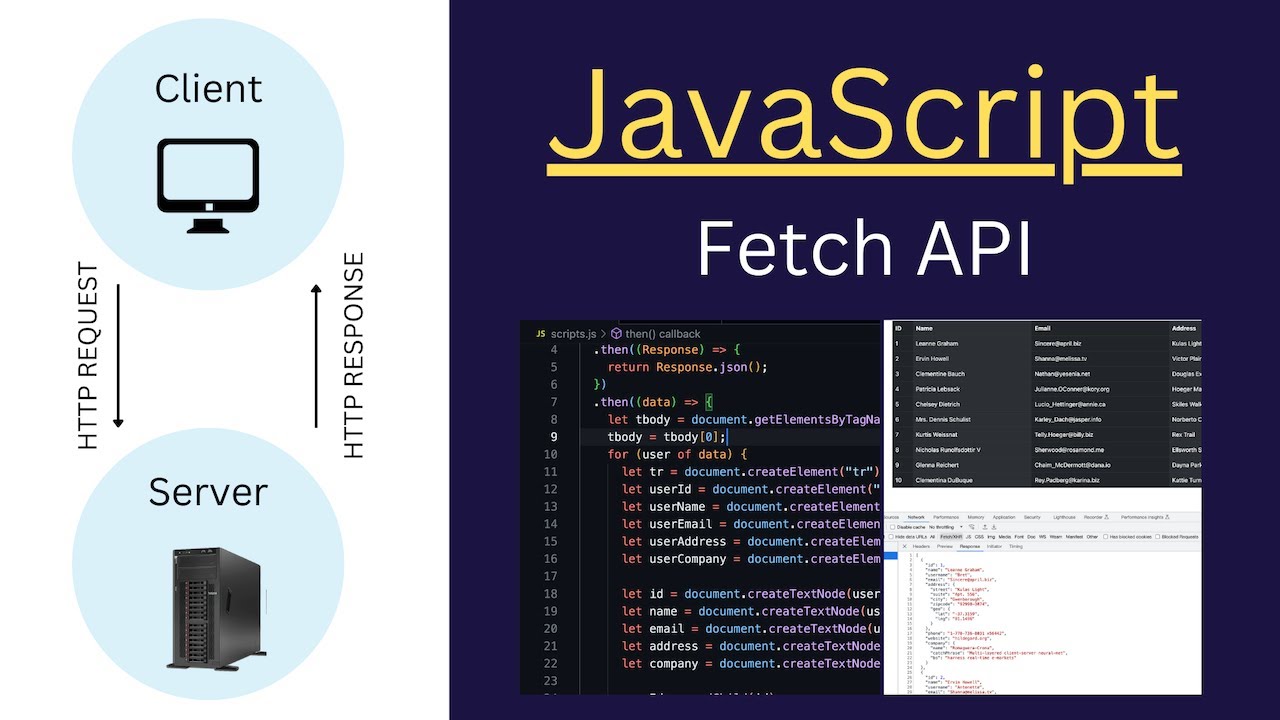 JavaScript Fetch API Tutorial with Bootstrap Data Table