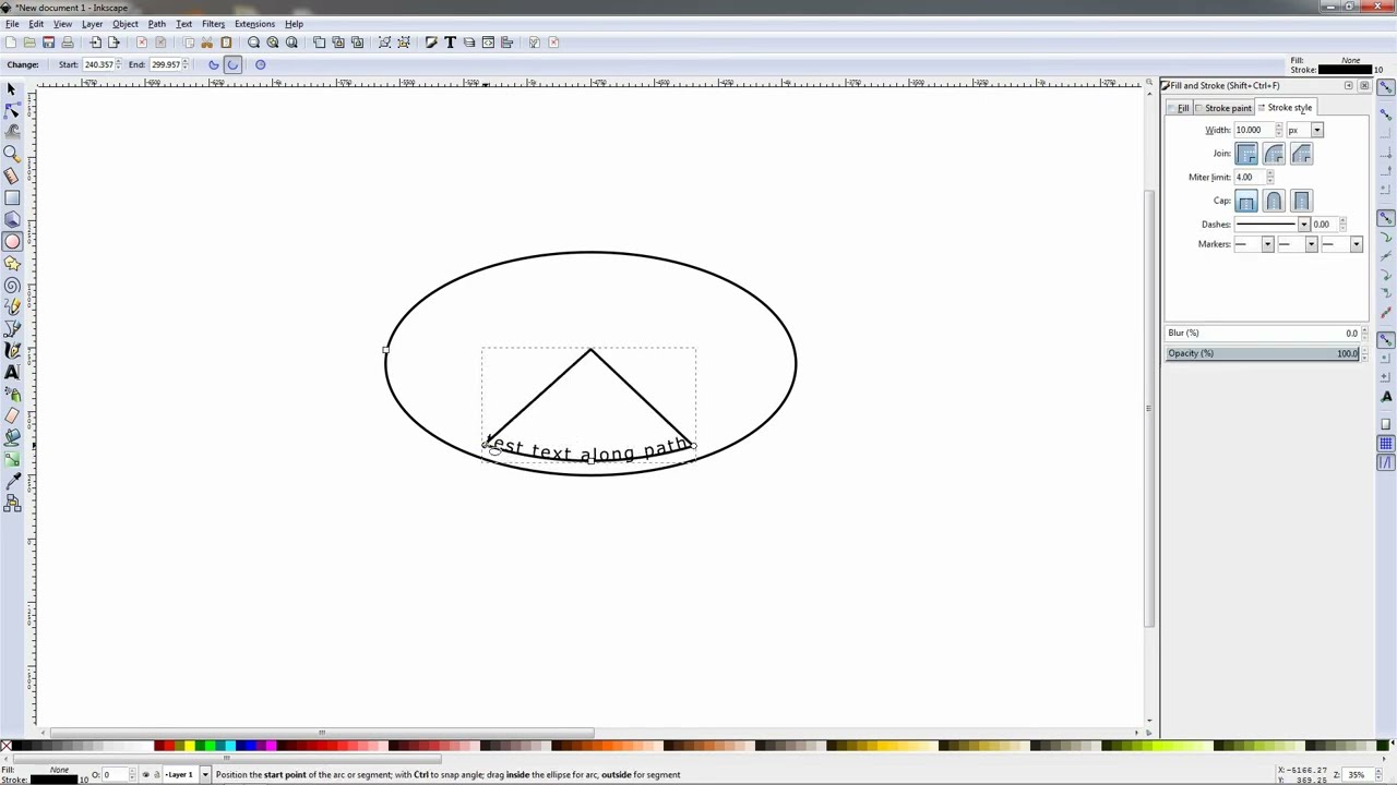 How to Put Text on Path (Elliptical) - Inkscape Tutorial