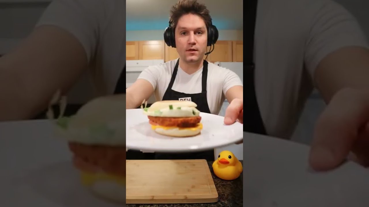 How to Make an Egg McMuffin with Hash Browns Inside #shorts #devchef #programmerhumor