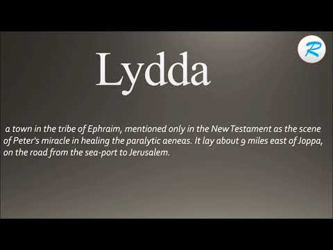 How to pronounce Lydda
