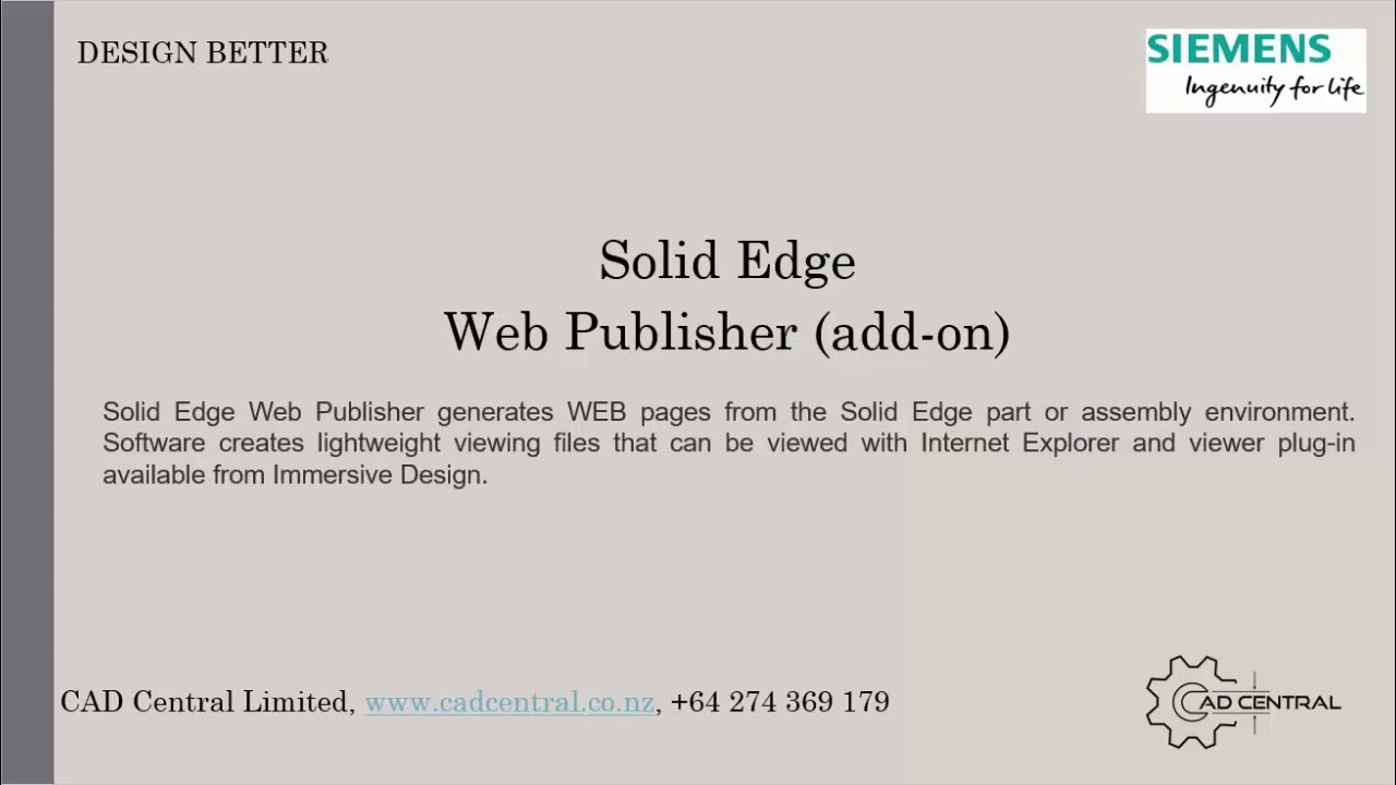 Publishing documents with Solid Edge