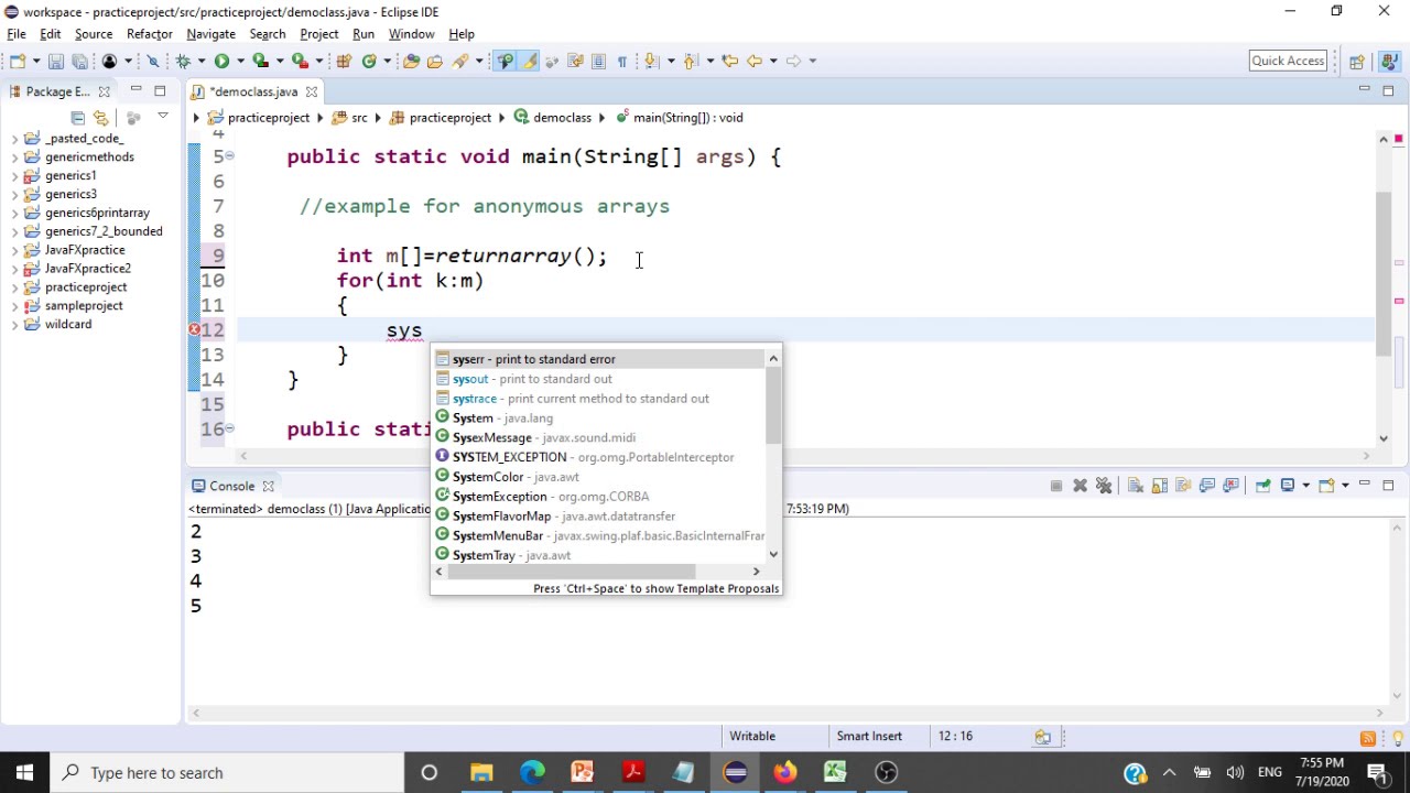 Java Programming - Introduction to Anonymous Arrays - Returning Anonymous Arrays - CSE1007