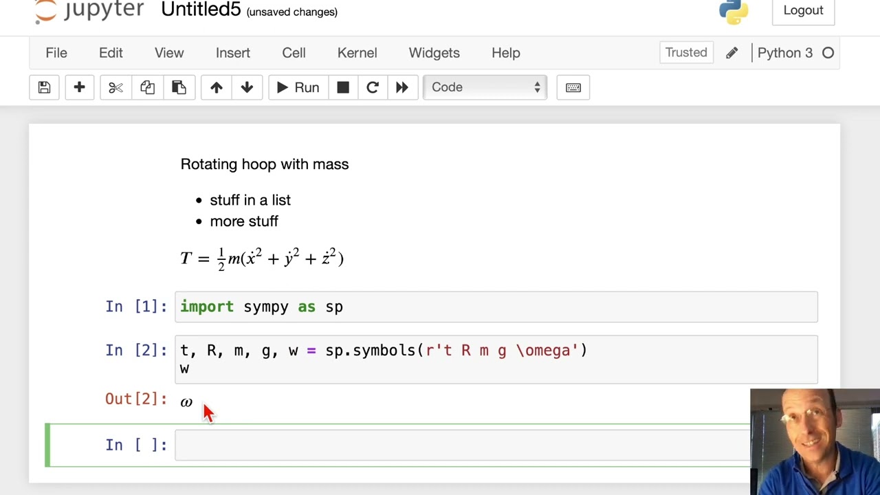 Using Python and Sympy to Find to Solve a Mass on a Rotating Hoop