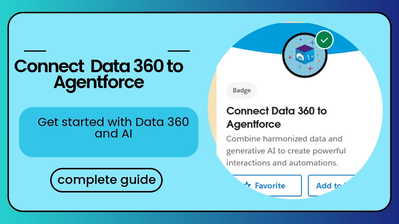 Get started with Data 360 and AI | Connect Data 360 to Agentforce | Salesforce