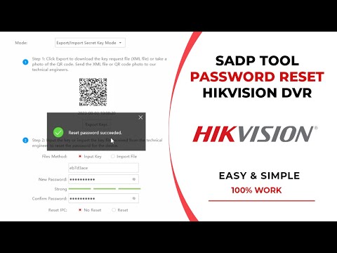 SADP Tool Hikvision Password Reset