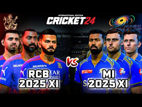 RCB 2025 vs MI 2025 😍🔥- Updated Squad Matches - Cricket 24 #2