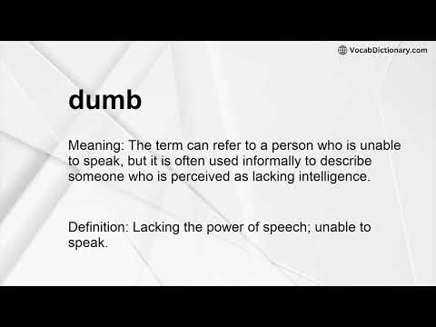 dumb Meaning