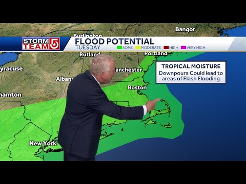 Scattered Tuesday downpours, chance for flash flooding