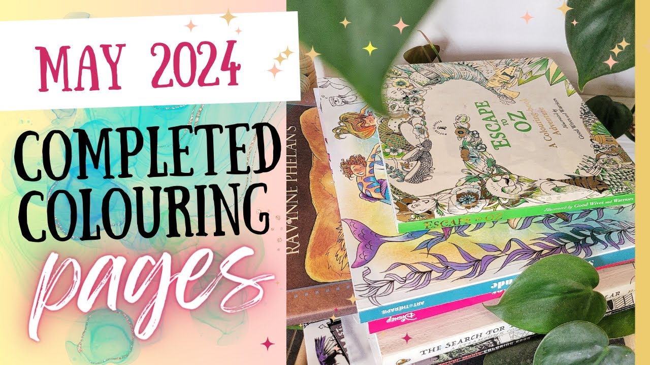May Completed Coloring Pages -2024 Adult Coloring #adultcoloring #coloringbook #coloringbookpages