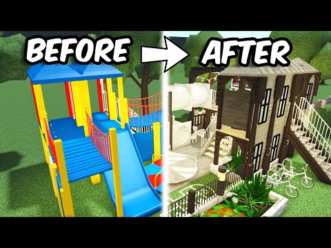TURNING A PLAYGROUND INTO A HOUSE ON BLOXBURG
