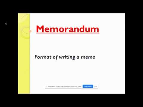 Memo ll How to write a Memorandum ll Format of Memorandum ll