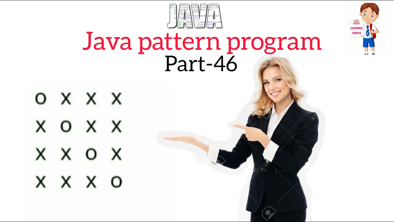 Java pattern program part 46 Easy Learning Genius