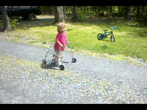 Cerebral Palsy: Using a Kaye Walker outside – Cerebral Palsy