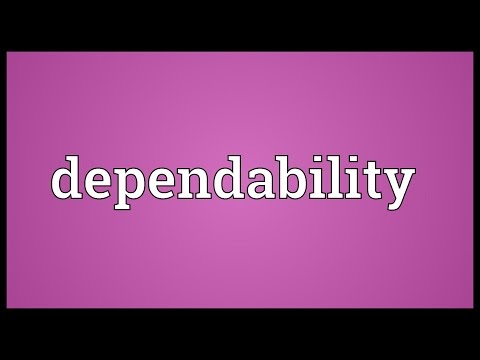Dependability Meaning
